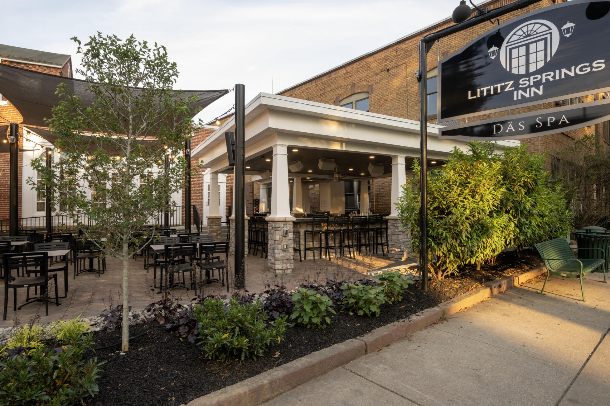 Lititz Springs Inn & Spa Patio - Beers + Hoffman Architecture